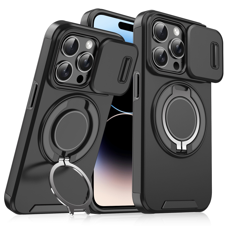 Zastitna maska (futrola) CamShield Ring stand - iPhone 14 Pro Max 6.7 crna