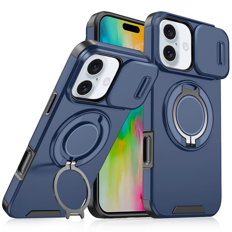 Zastitna maska (futrola) CamShield Ring stand - iPhone 16 6.1 plava