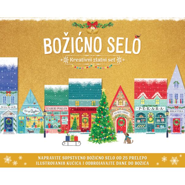 Božićno selo – kreativni zlatni set