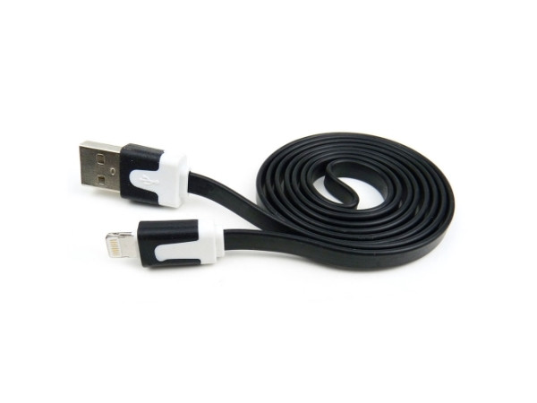 USB color flat kabl, iphone, 1m Bela ( 74657 )