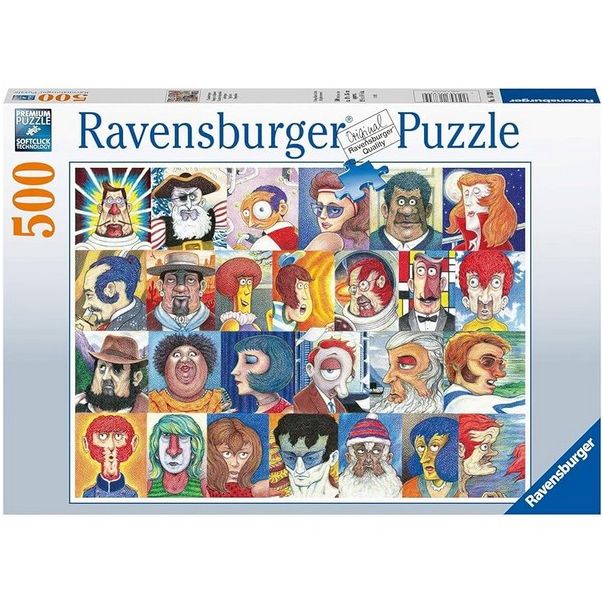 Ravensburger puzzle - Tipovi lica - 500 delova