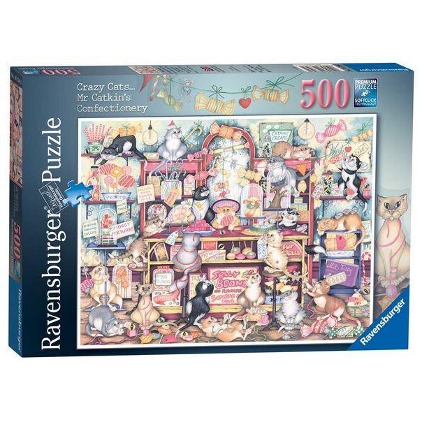 Ravensburger puzzle - Lude mačke - 500 delova