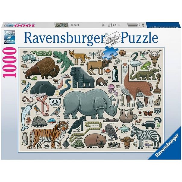 Ravensburger puzzle - Divlje životinje - 1.000 delova