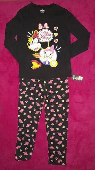 Tezenis crno roze Minnie pidzama S NOVO!