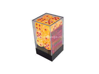 Kockice Chessex - Festive - Sunburst &amp; Red - Dice Block (12)