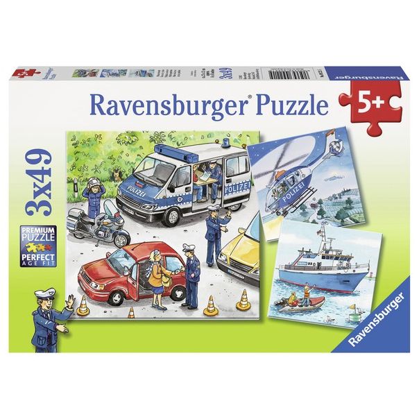 Ravensburger puzzle - Policija u akciji - 3x49 delova