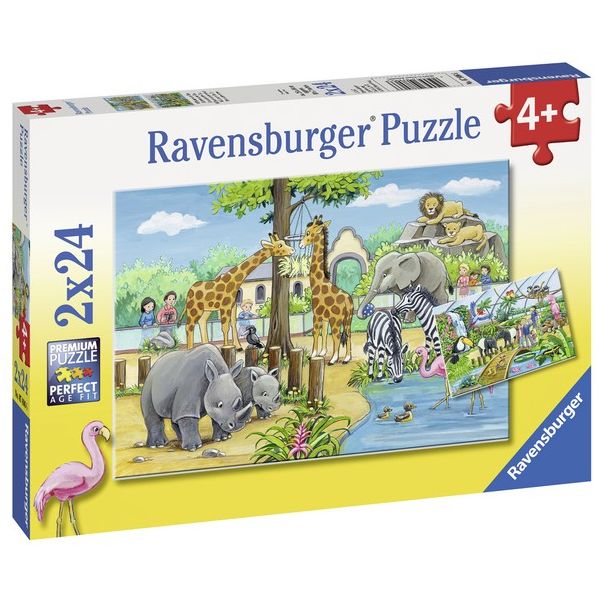 Ravensburger puzzle - Dobrodošli u Zoo - 2x24 dela