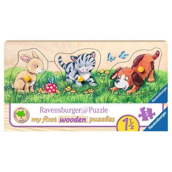 Ravensburger puzzle - Drvene puzzle domaće životinje - 3 dela