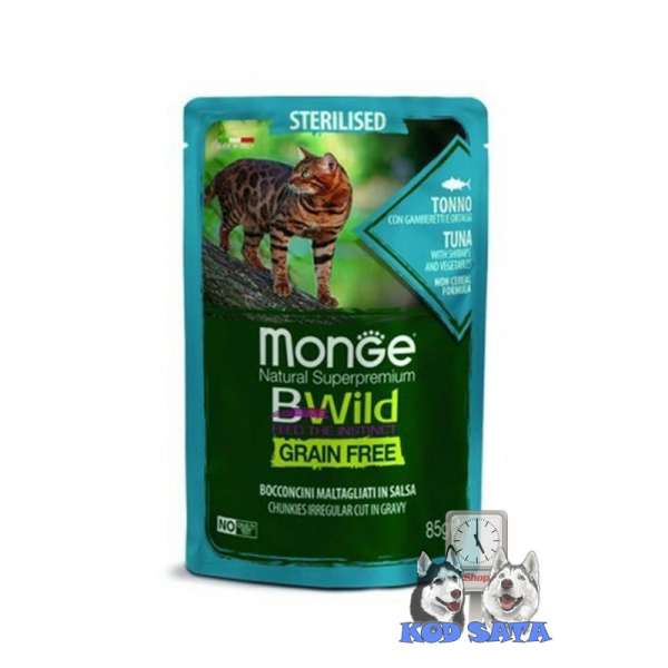 Monge Bwild Preliv Za Sterilisane Mačke, Tuna 85g