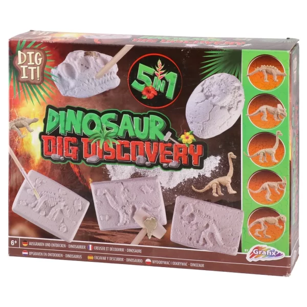 Clever, set za iskopavanje, dinosaurus, 5 u 1, set