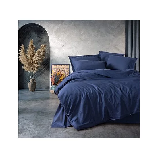 L`ESSENTIEL MAISON RANFORCE POSTELJINA (135X200) PLAIN DARK BLUE CENA