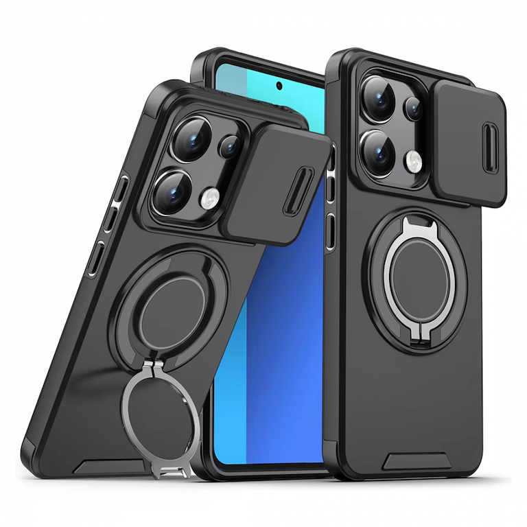 Zastitna maska (futrola) CamShield Ring stand - Xiaomi Redmi Note 13 Pro 4G (EU) crna