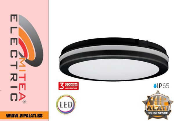 CRNA PLAFONSKA LED LAMPA M205702-C 30W IP65 CCT 3000~6500K 300x55mm 3Y MITEA LIGHTING