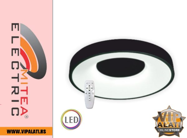 CRNA PLAFONSKA LED LAMPA SA DALJINSKIM 2.4G M205466 2x24W 3CCT SMD 3000~6500K MITEA LIGHTING