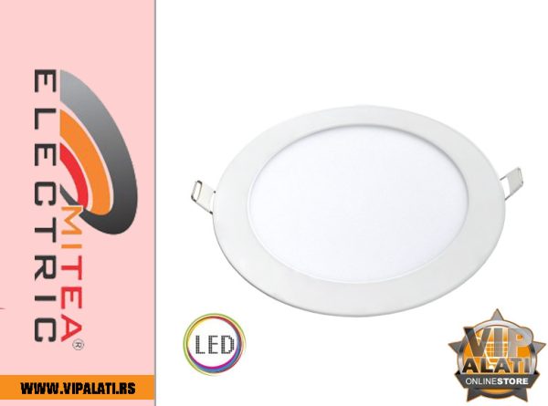 M12UO 12W 3000K BELI OKRUGLI UGRADNI LED PANEL MITEA LIGHTING