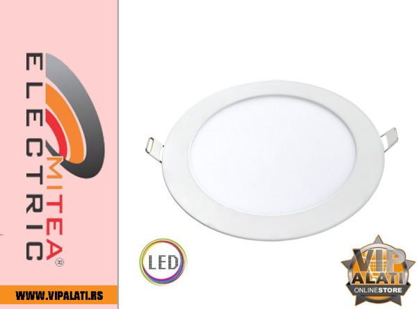 M12UO 12W 6500K BELI OKRUGLI UGRADNI LED PANEL MITEA LIGHTING