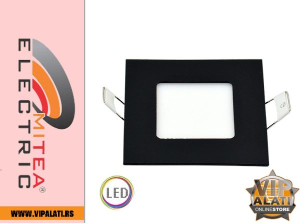 M3UK-BK 3W 6500K CRNI UGRADNI KVADRATNI LED PANEL MITEA LIGHTING