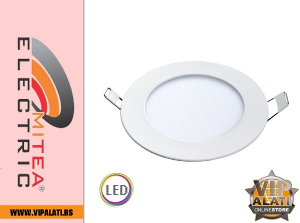 M6UO 6W 3000K BELI OKRUGLI UGRADNI LED PANEL MITEA LIGHTING