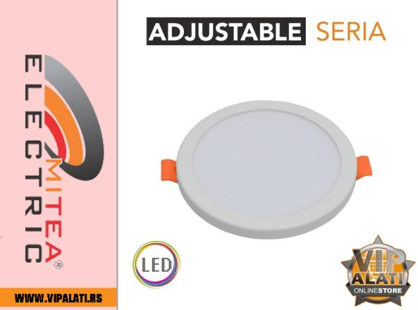 M8UO-ADJ 8W 4000K BELI UGRADNI OKRUGLI LED PANEL SA PODESIVIM OPRUGAMA MITEA LIGHTING