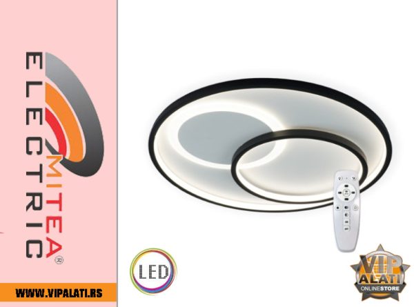 PLAFONSKA CRNA LED LAMPA SA DALJINSKIM 2.4G M205469 2x20W 3CCT SMD 3000~6500K MITEA LIGHTING