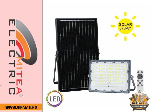 TAMNO SIVI SOLARNI LED REFLEKTOR SA DALJINSKIM M452080-S3 6500K IP65 100W