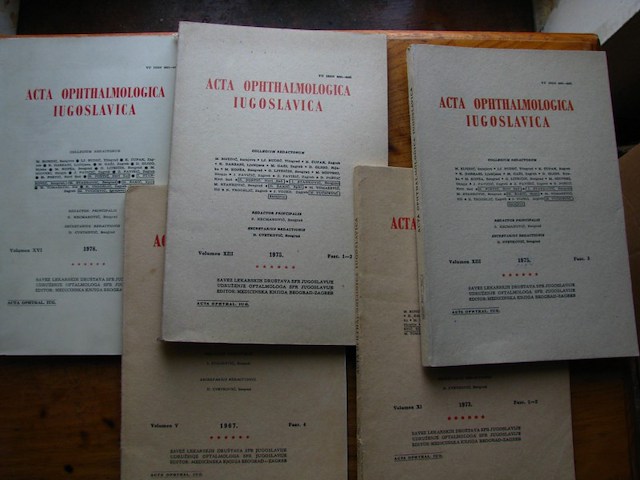 ACTA OPHTHALMOLOGICA IUGOSLAVICA KOMPLET 7 KNJIGA