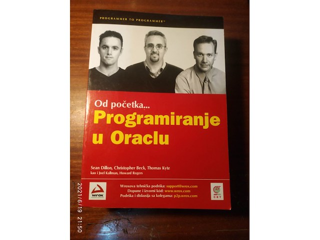 Od početka... Programiranje u Oraclu Dillon Beck Kyte