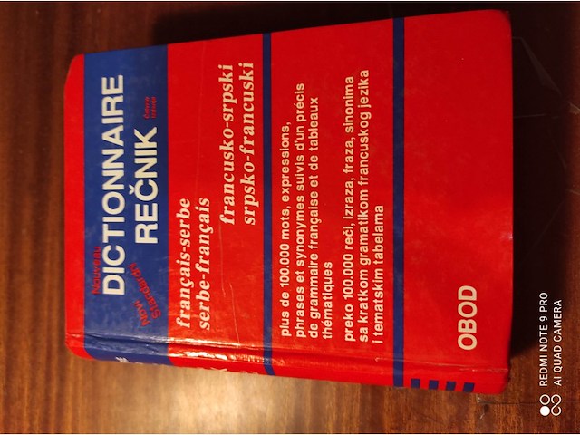 Dictionnaire rečnik francusko srpski