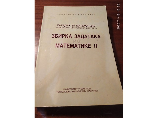 Zbirka zadataka iz matematike II