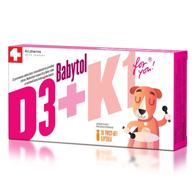 Babytol D3 + K1 30 kapsula