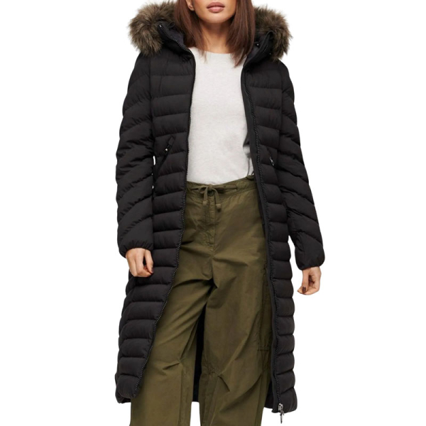 SUPERDRY JAKNA FUJI FAUX FUR HOODED LONGLINE ZA ŽENE