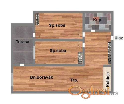 Dvoiposoban 55m2 Bulevar Patrijarha Pavla