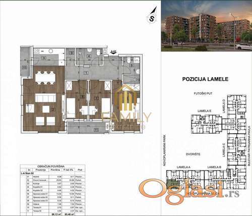 Prostran četvorosoban stan 85m² na prodaju – idealan za porodicu