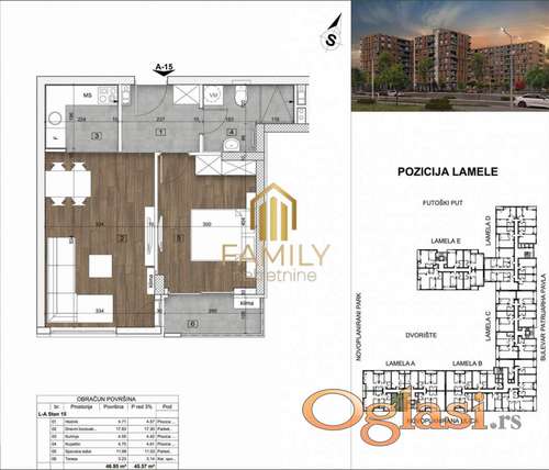 Prodaja dvosobnog stana 45m² – idealna lokacija, Novi Sad