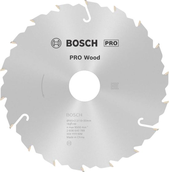 Bosch PRO Wood list kružne testere 165x2.2x30 mm 18z ATB/FT max 9.000 o/min (2608640789)