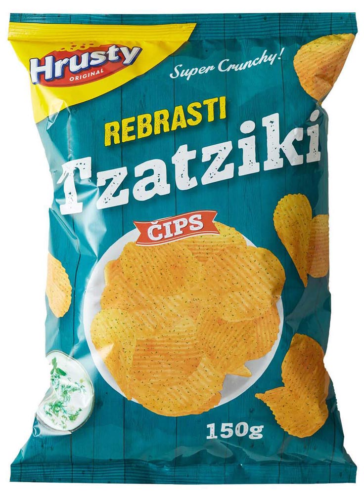 HRUSTY CIPS TZATZIKI REBRASTI 150G