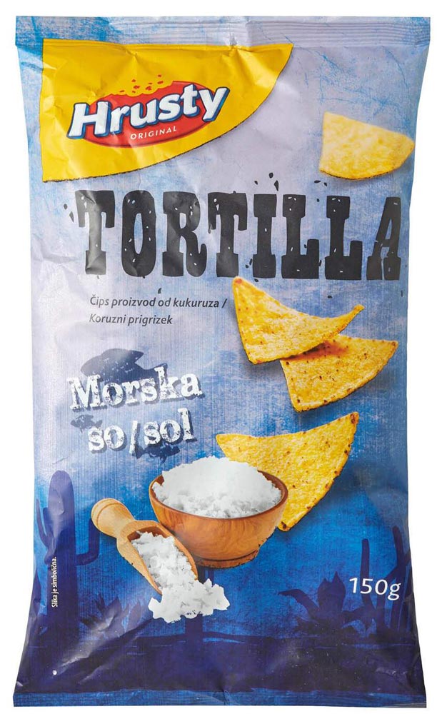 HRUSTY TORTILLA 150G SEA SALT