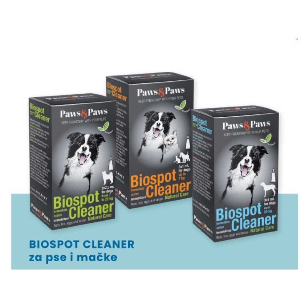 Vetmedic Paws&Paws Biospot Cleaner za pse 1x2.5ml (psi 7-20kg)