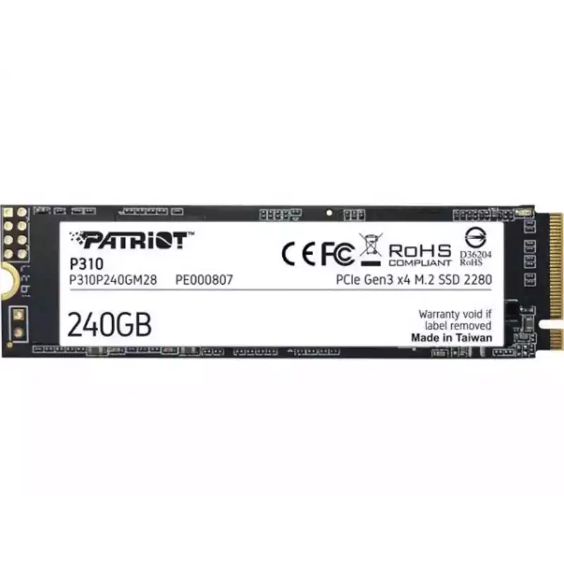 SSD M.2 NVMe 240GB Patriot P310 1700MBs/1000MBs P310P240GM28