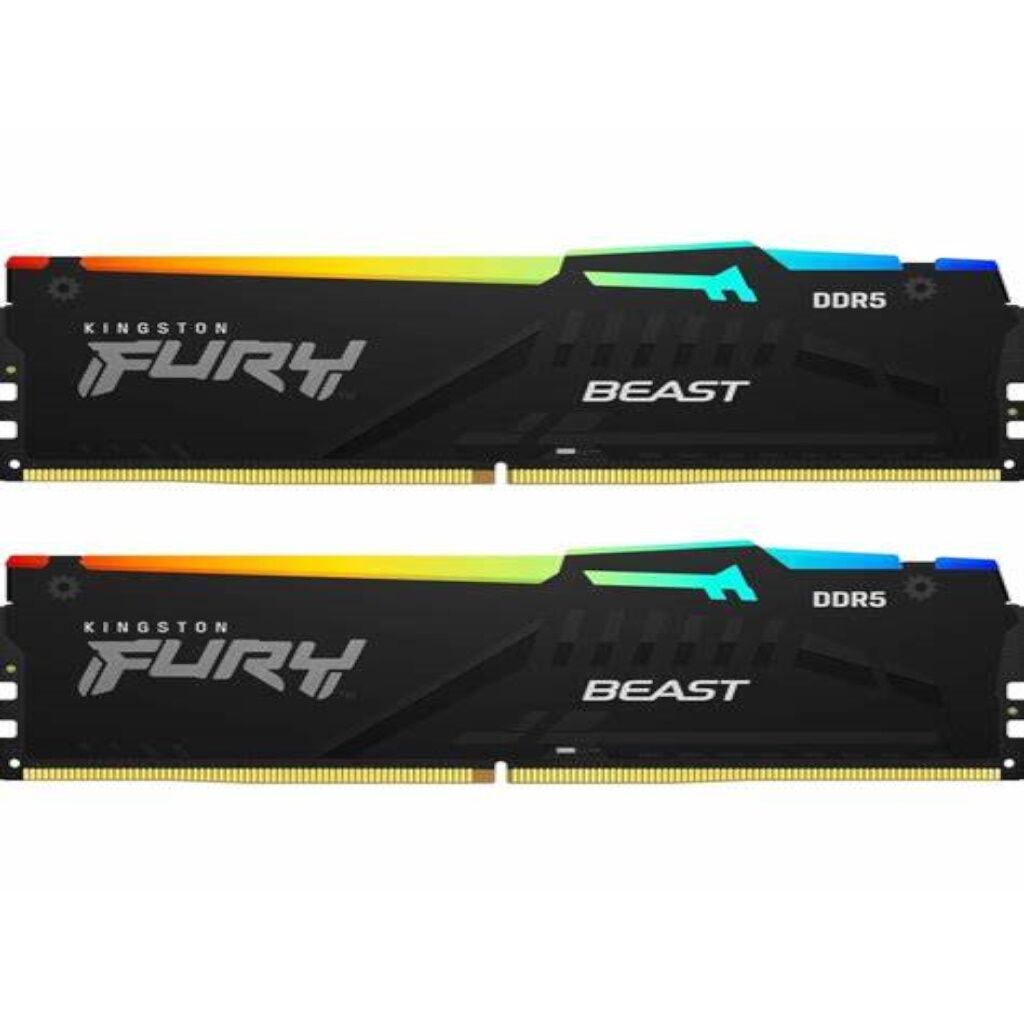 Memorija KINGSTON 64GB(2x32GB)/DIMM/DDR5/6000MHz/CL36/FURY Beast RGB EXPO