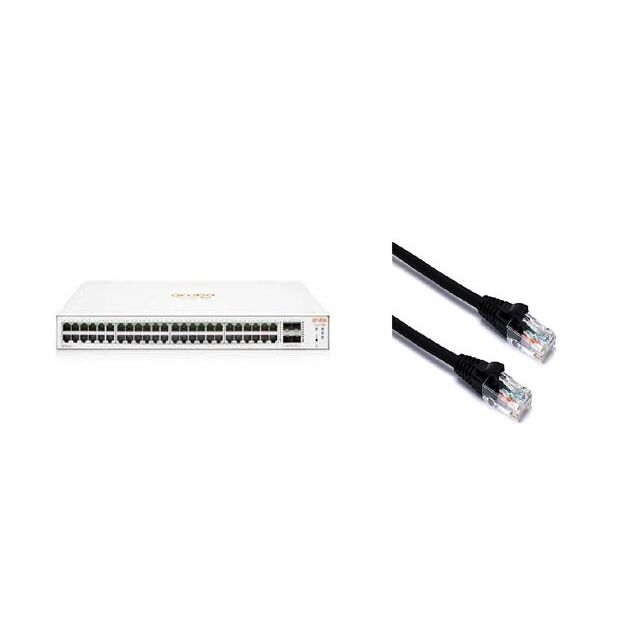 Aruba Instant On 1830 48G 4SFP Switch + patch kabl, Cat6 1m