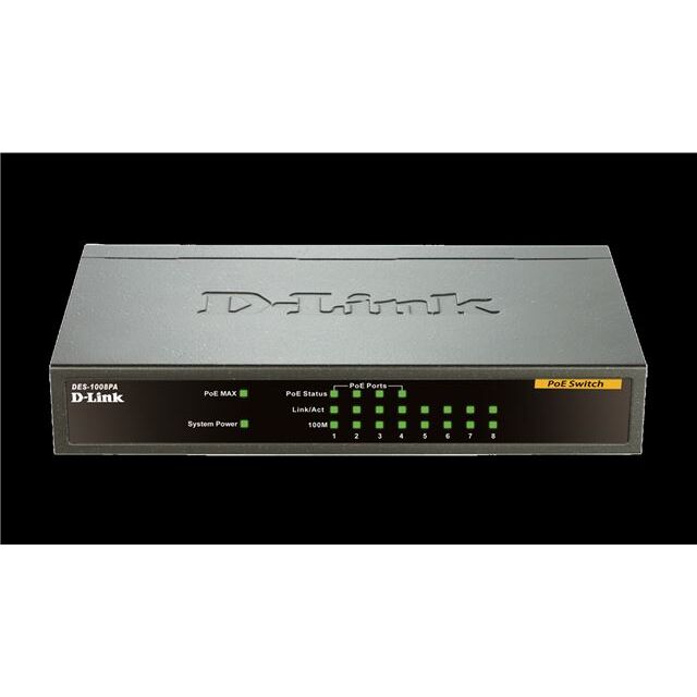 D-Link Switch DES-1008PA POE 52W