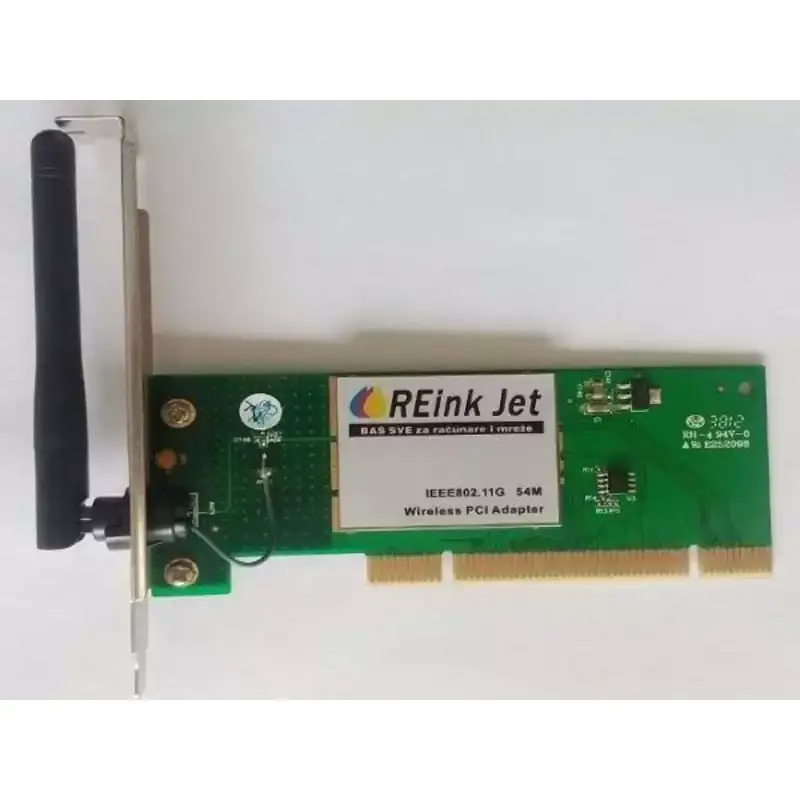 Wifi mrežna kartica ReinkJet PCI 2,4GHz 54Mbps B/G Atheros RWL548P sa ugradjenom fiksnom antenom