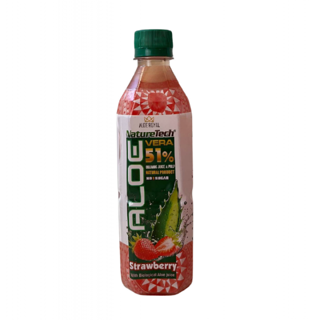 ALOE VERA ORGANIC JUICE PULP STRAWBERRY 500ML