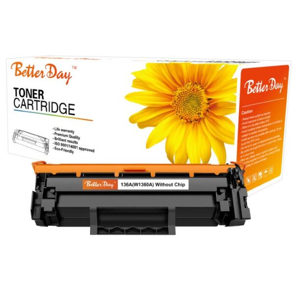 Toner BetterDay 136A, W1360A M211/M236 zam. kaseta za HP 1.15k (bez cipa)