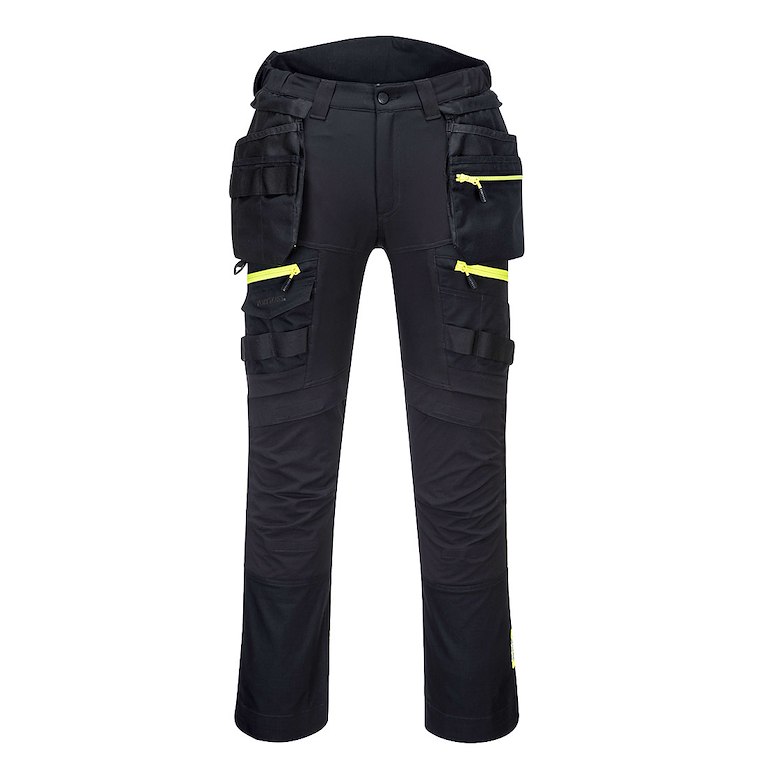 Portwest pantalone sa futrola džepovima koji se skidaju DX440 - DX4 - crne