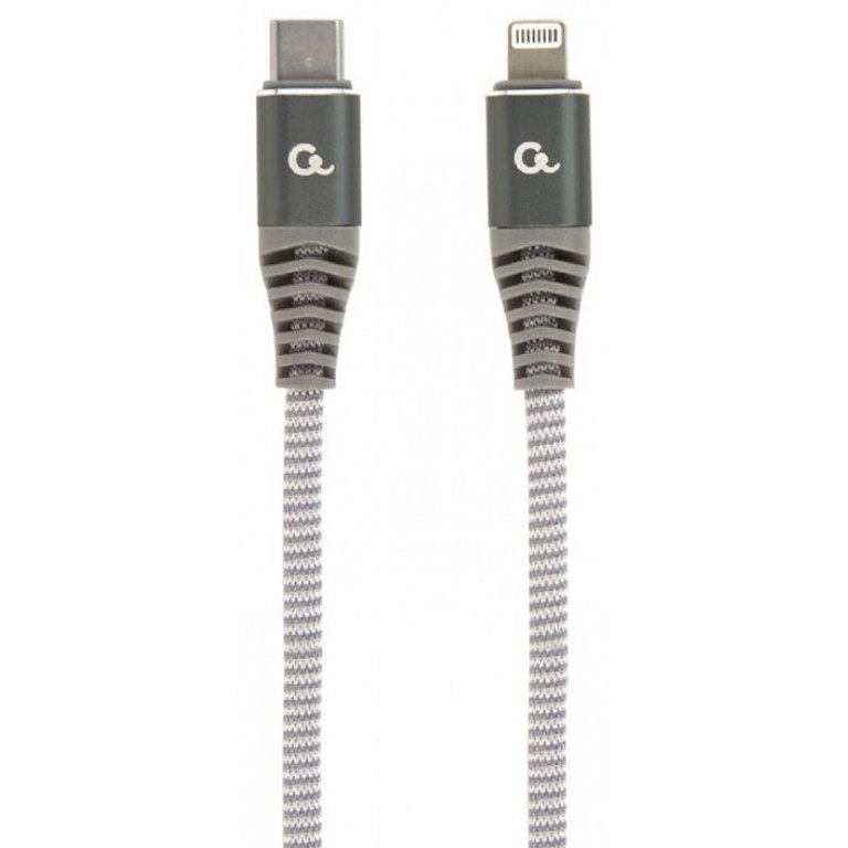 CC-USB2B-CM8PM-1.5M Gembird Premium cotton braided USB Type-C to 8-pins charging & data cable, 1.5m