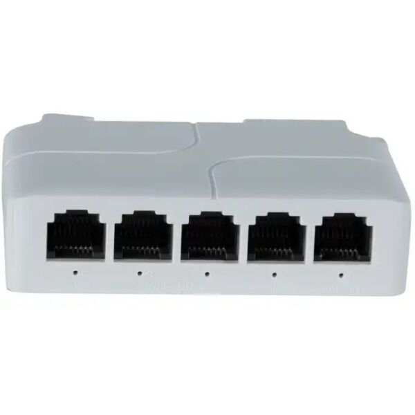 POE-EXT-14F 5 port, 100mbps POE extender, 30/60W 8W/port, POE voltage 44-57Vdc, 100m, 802.3af/at