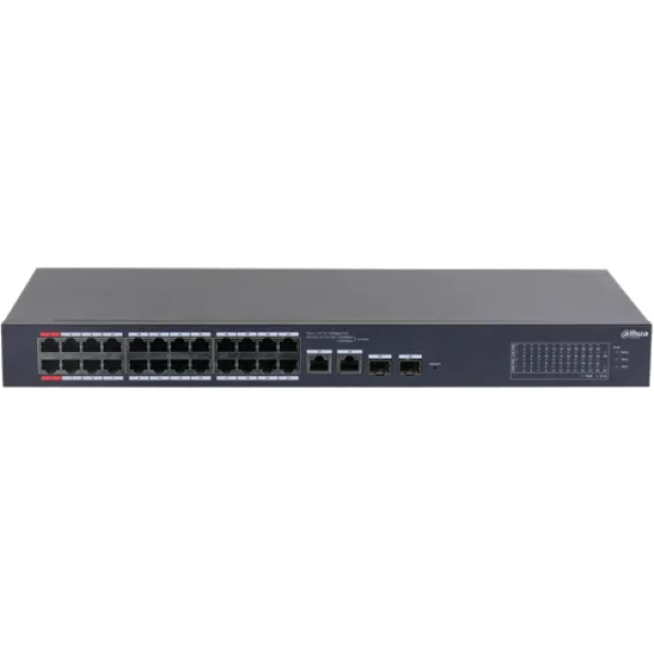 Dahua switch DCS4226-24ET-375, CLOUD UPRAVLJIVI LAYER 2 POE 26-PORTNI SA 2 RJ45 UPLINK-A I 2 SFP