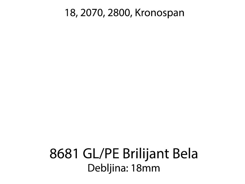 Onlinenamestaj 8681 GL/PE Brilijant Bela